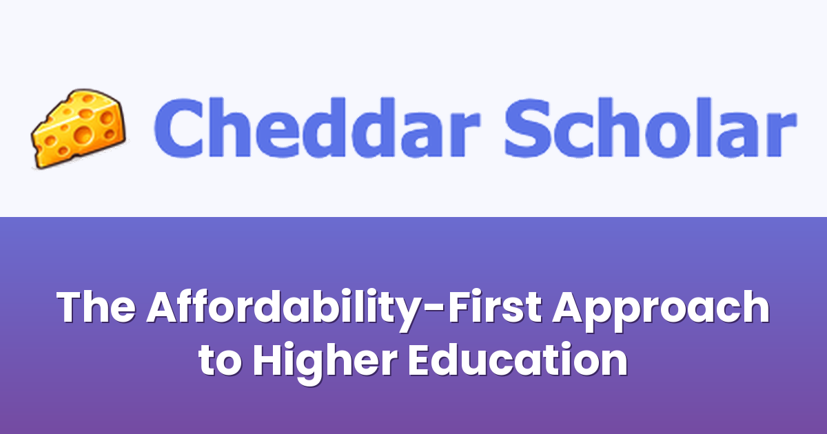 My Affordability Checklist - Cheddar Scholar